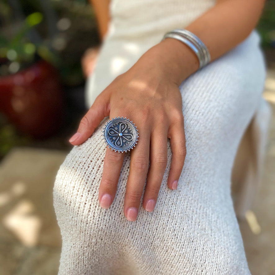 Sterling Silver Ring - Mandala– Kalapriya Jewellery | For Lovers of ...