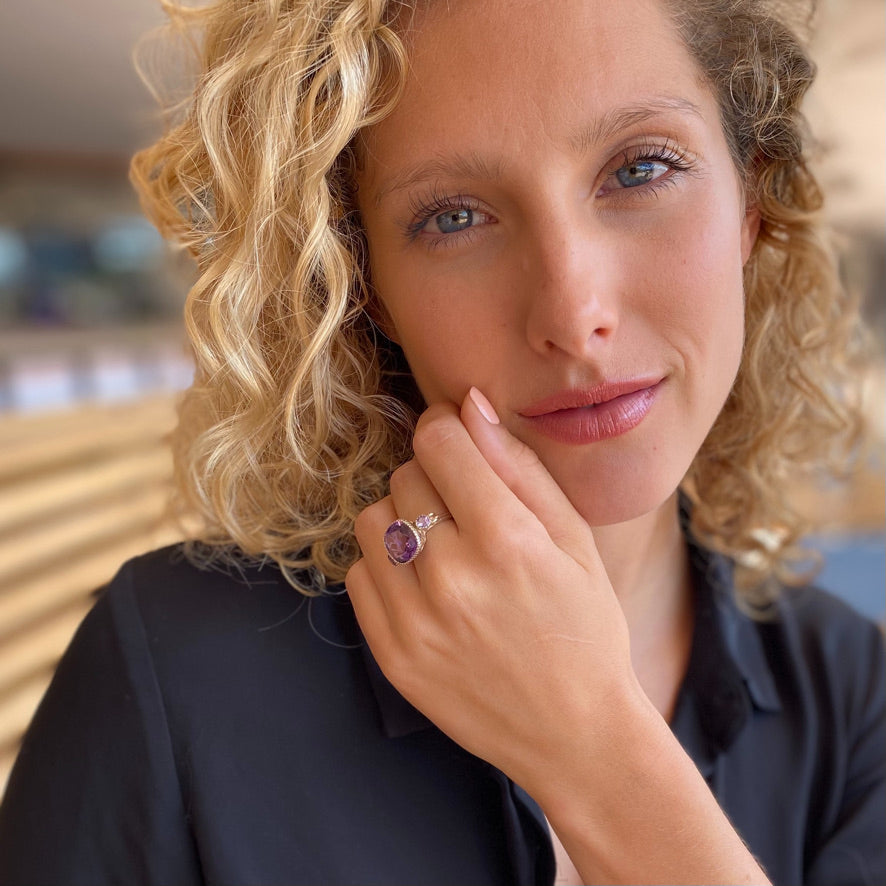 Amethyst Ring - Celeste– Kalapriya Jewellery | For Lovers of ...